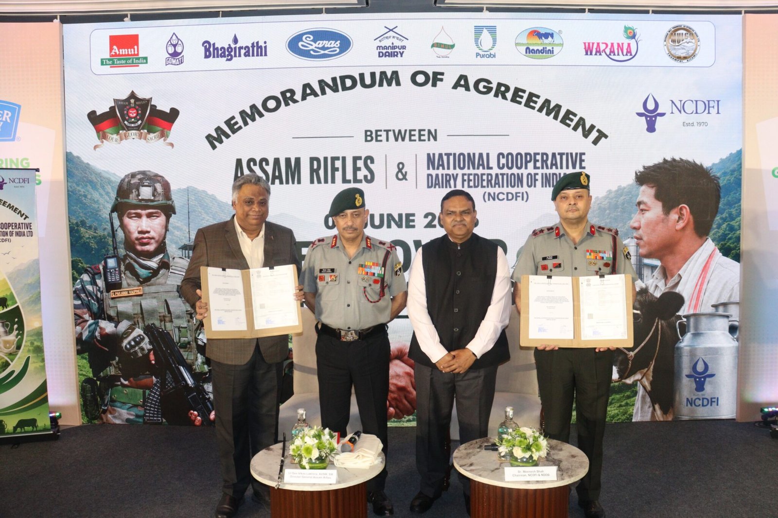 NCDFI and Assam Rifles sign MoA to strengthen supply of milk and milk ...